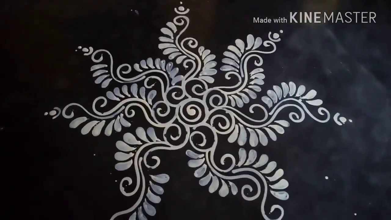 Easy alpona rangoli design / mukesh arts - YouTube
