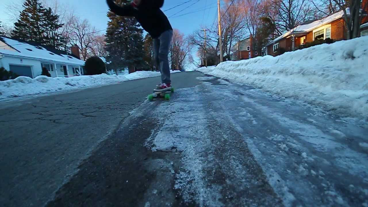 Longboarding; A Canadian Winter - YouTube