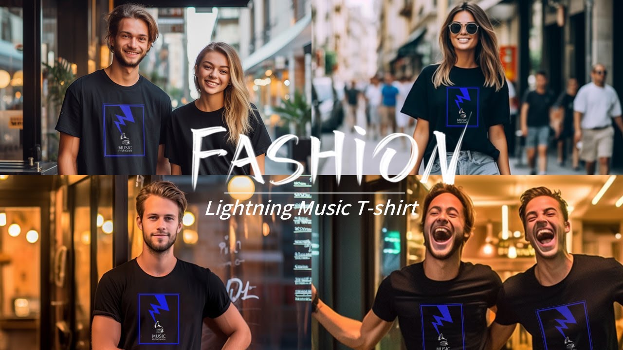 Fashion T-shirt|Lightning music fashion T-shirt|Summer fashion T-shirt ...