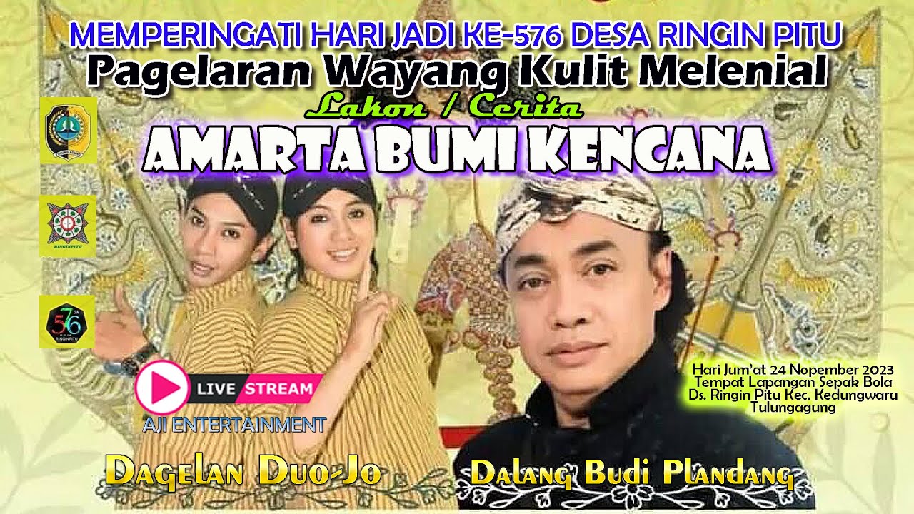 🔴LIVE WAYANG KULIT DALANG KI BUDI PLANDANG "AMARTA BUMI KENCANA ...