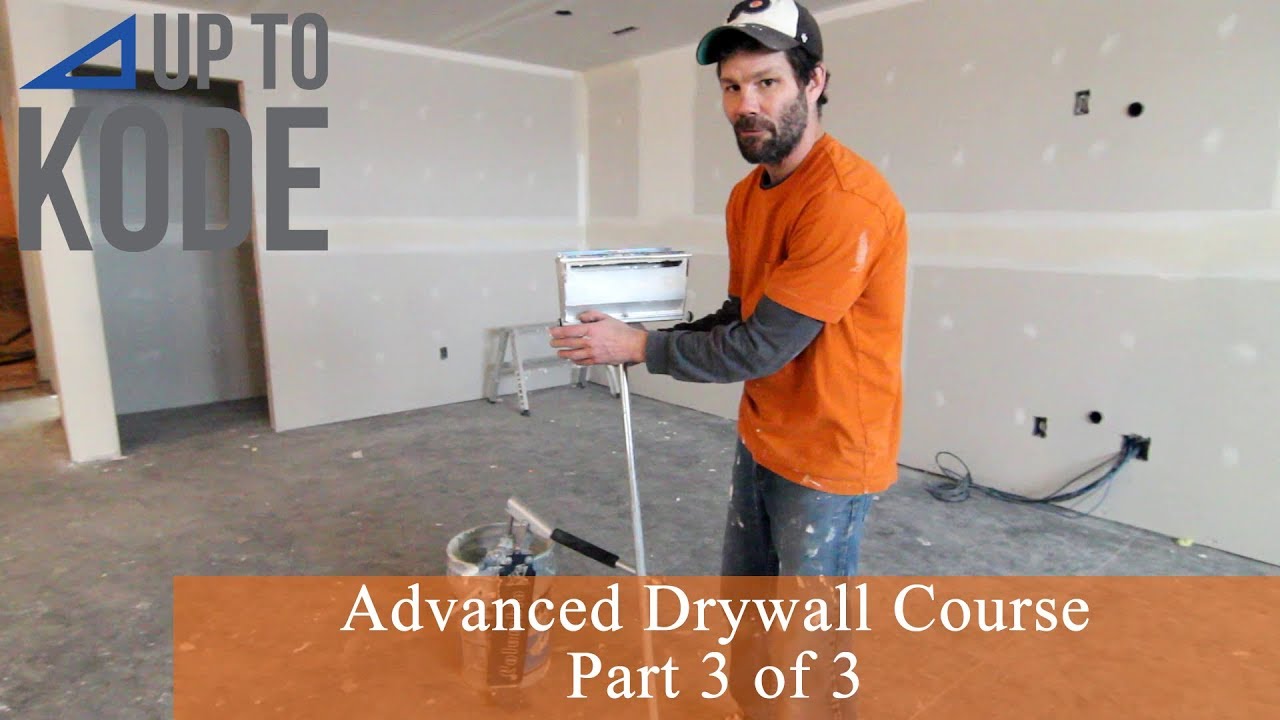Advanced Drywall Course Part 3 : Coat on Angles and 3-Ways - YouTube