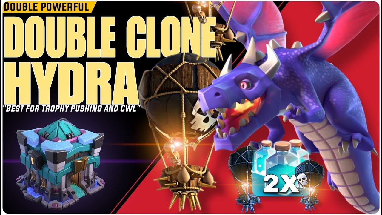 "HYDRA CLONE ATTACK TH17 | MINON PRINCE ATTACK STRETEGY | CLASH OF ...