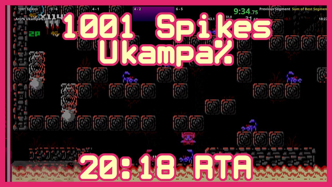 1001 Spikes Ukampa Speedrun 20:18 RTA (PB) - YouTube