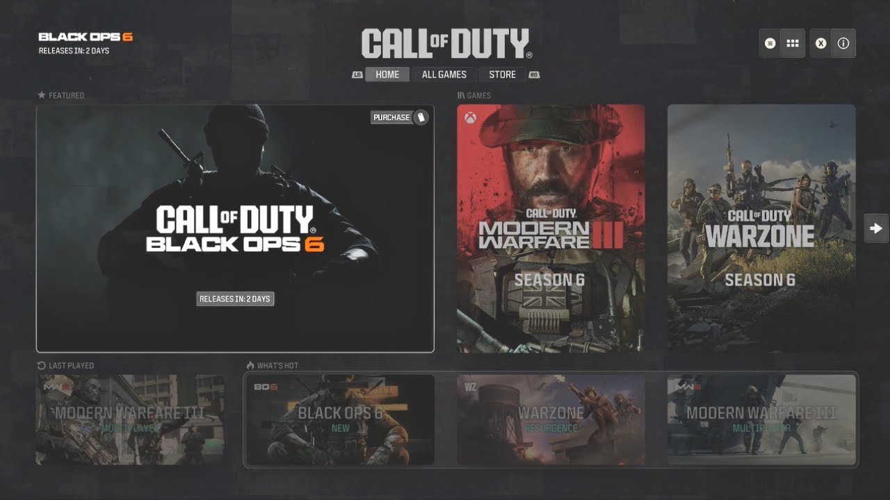 The New Call Of Duty Main Menu - YouTube