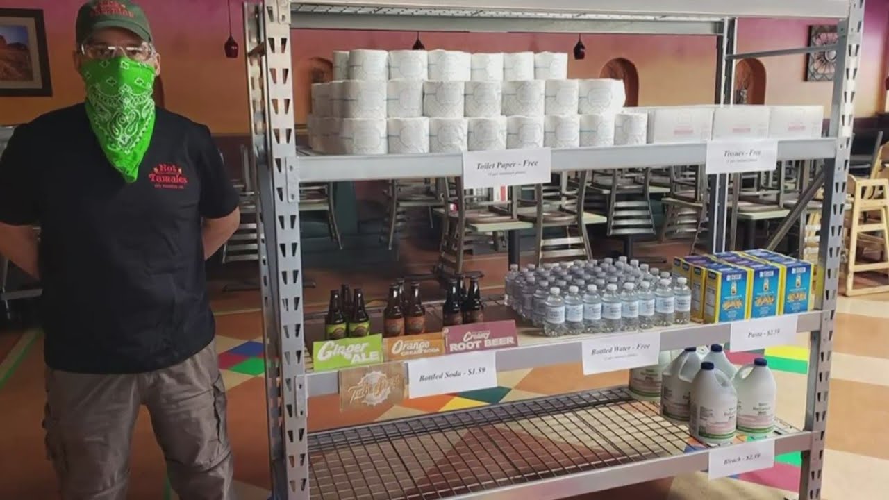 Rio Rancho restaurant helping customers with essential items - YouTube