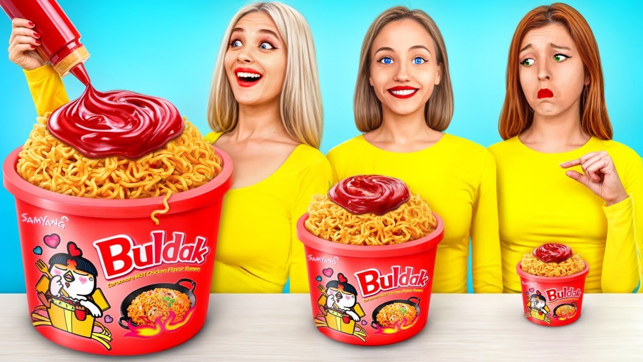 Tantangan Makanan Besar vs Sedang vs Kecil | Situasi Lucu dengan ...