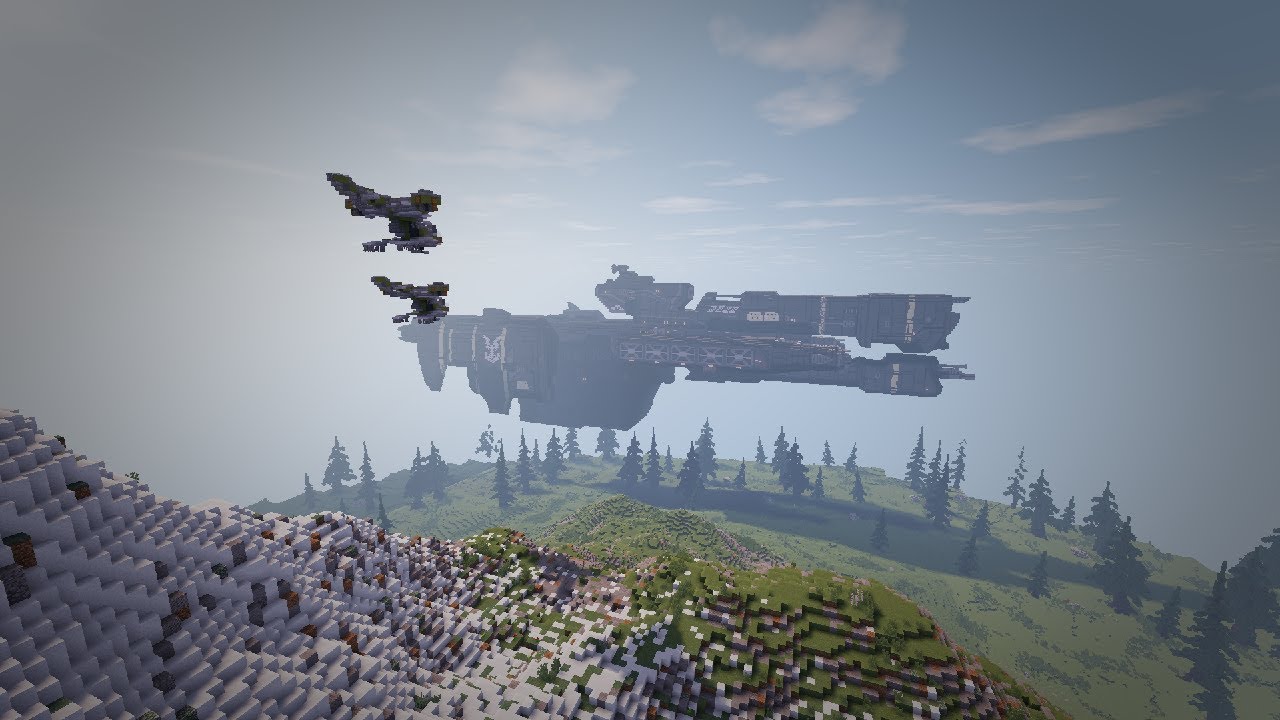 UNSC Charon-class frigate | Minecraft Halo showcase (1:1 scale) - YouTube