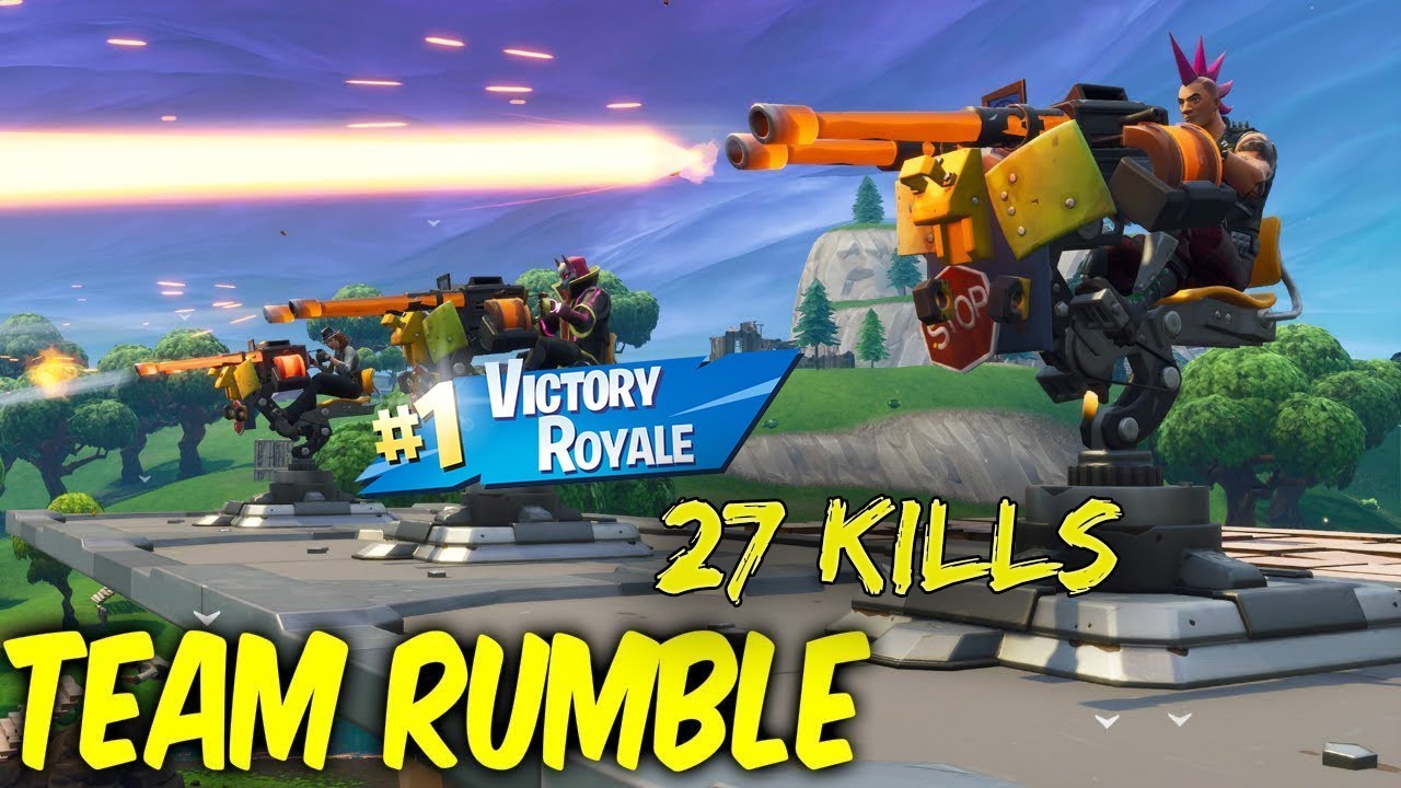 TEAM RUMBLE [FORTNITE BATTLE ROYALE] WINN/27 KILLS - YouTube