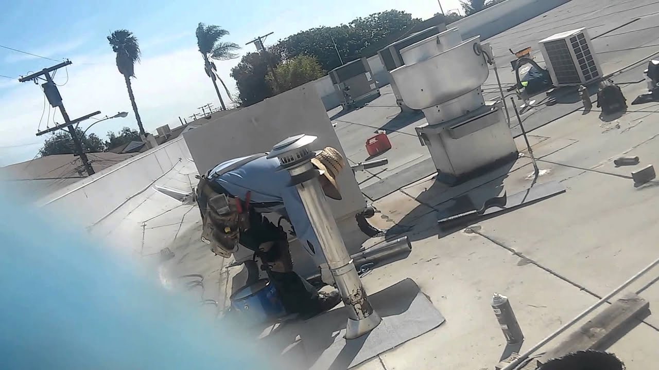 Installing a flashing with torch - YouTube