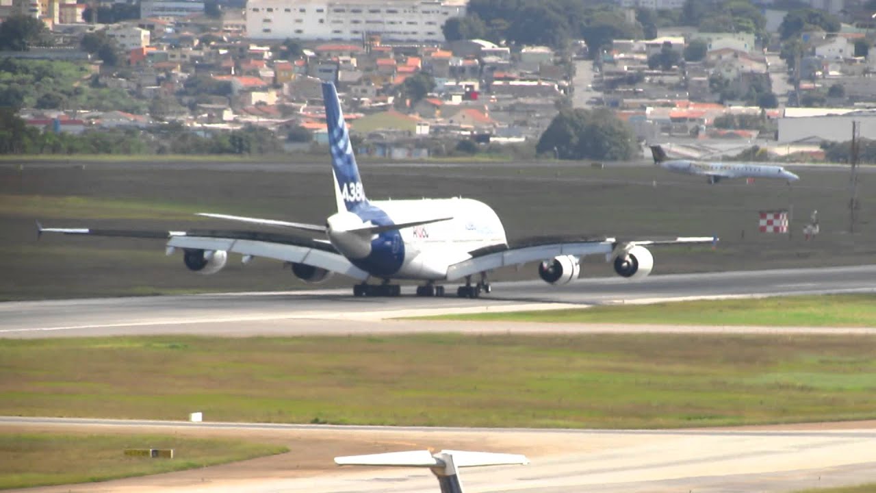 Airbus A380 Brazil Tour 2012 - Landing to Sao Paulo Intl Airport - YouTube