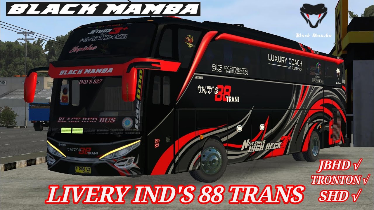 LIVERY IND'S 88 TRANS || JBHD TRONTON SHD || BUSSID V3.7.1 - YouTube