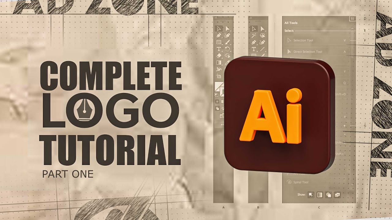 LOGO DESIGN WITH ILLUSTRATOR FOR BEGINNERS | Logo bootcamp day 4 - YouTube