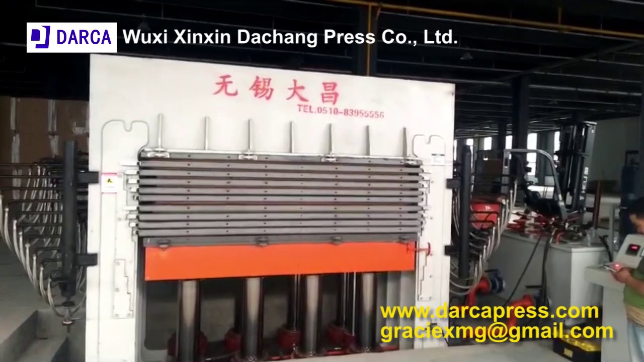 Multilayer Hydraulic Hot Press Plywood Machine - YouTube