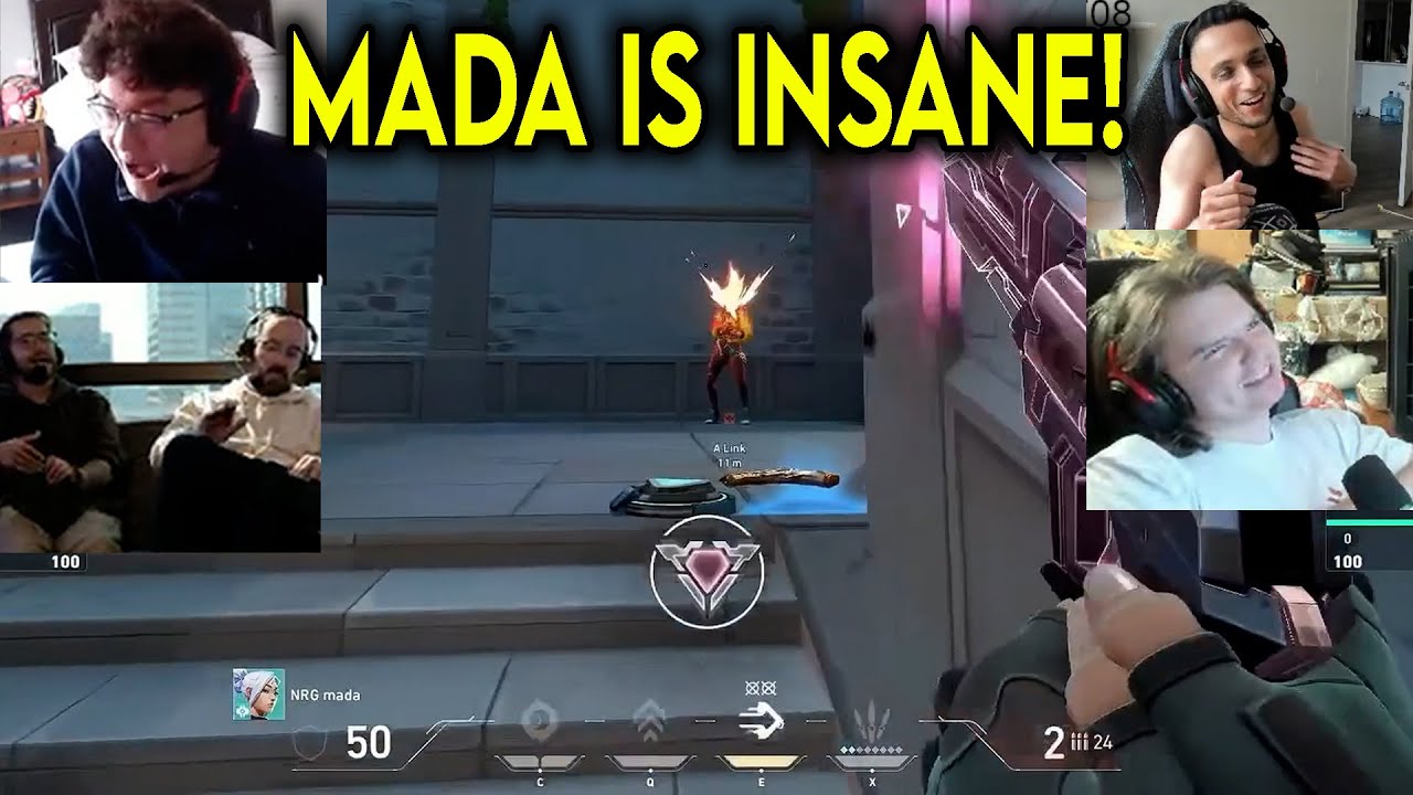 Valorant Streamers Reacts To NRG Mada Insane SHERIFF 4K Against RRQ In ...