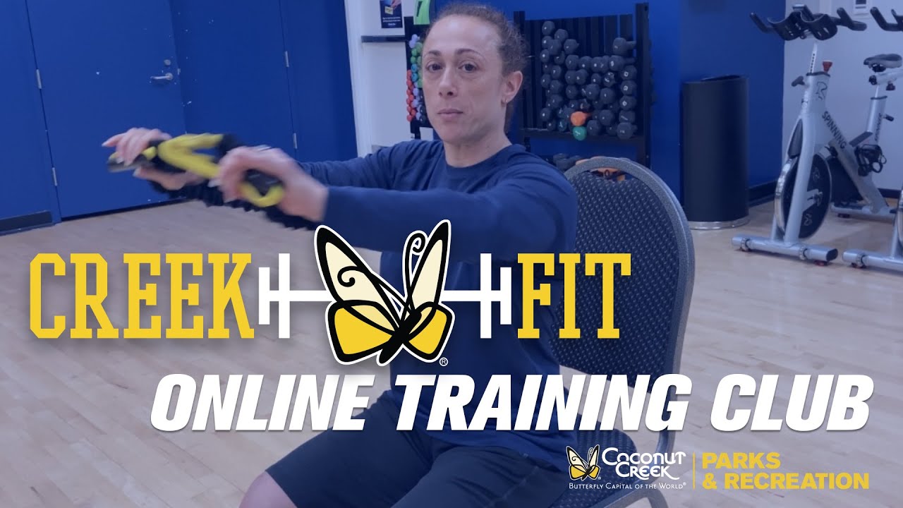 Seated Resistance Band Chest Press - YouTube