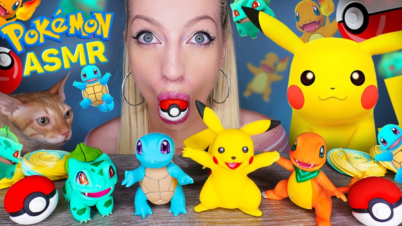 ASMR EATING EDIBLE POKEMON ポケットモンスター (SWEETS, CANDY, CHOCOLATE, CAKE ...