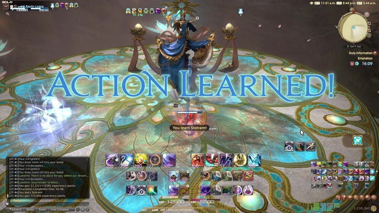 [Blue Mage Spells] Final Fantasy XIV: Stotram - Emanation BLU SYNCED ...