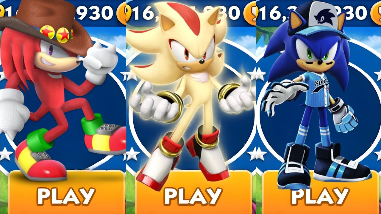 Sonic Dash - Hunter Knuckles VS Super Shadow VS VS Slugger _ Movie ...