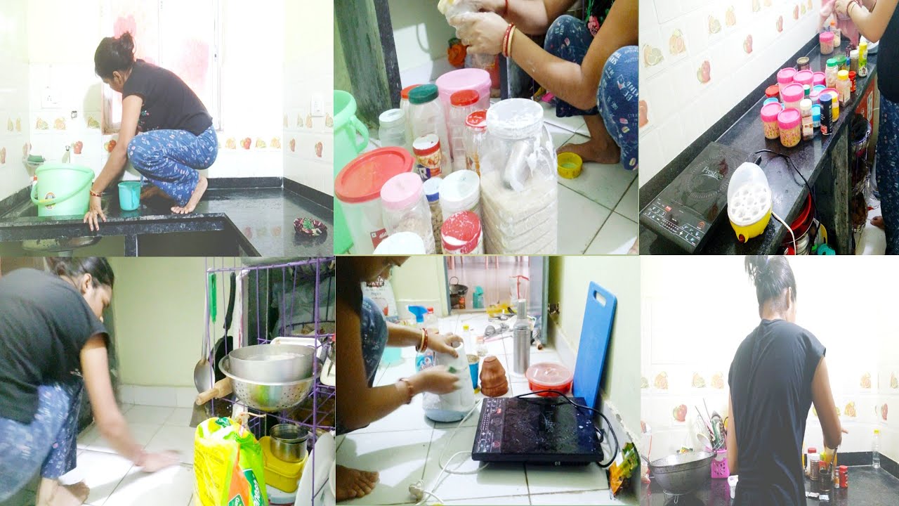 How To Clean Kitchen/Indian Kitchen Deep Cleaning routine/Indian ...