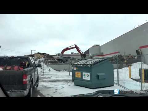 Demolition at Kenora Shoppers Mall - YouTube
