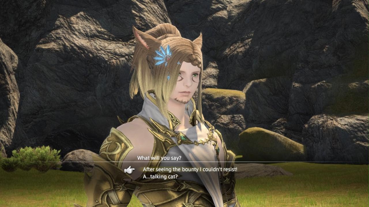 FINAL FANTASY XIV - A...Talking Cat? - YouTube