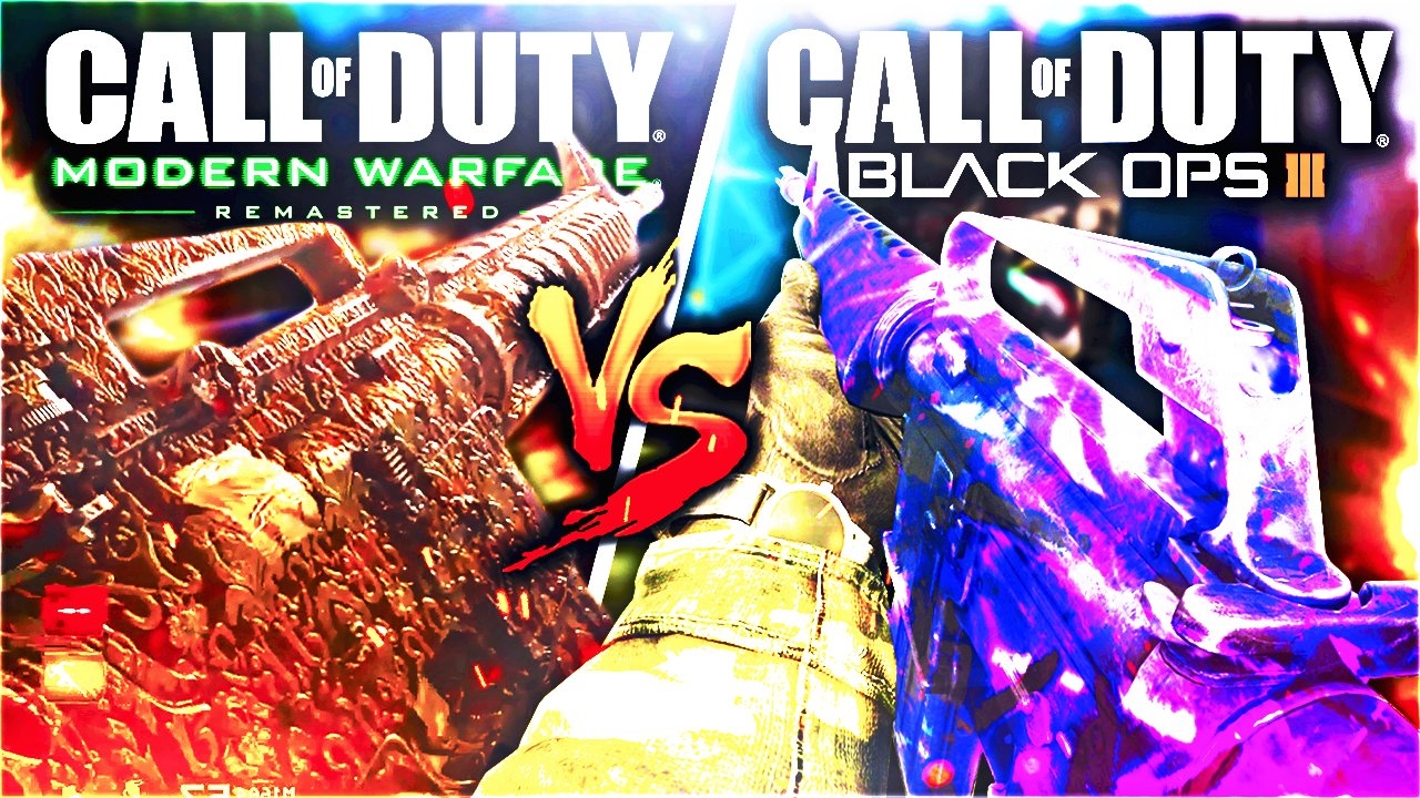 *NEW* BO3 M16 vs MWR M16!! (Black Ops 3 vs Modern Warfare Remastered ...