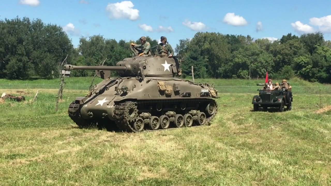 WWII Battle Reenactment at Indiana Military Museum - YouTube