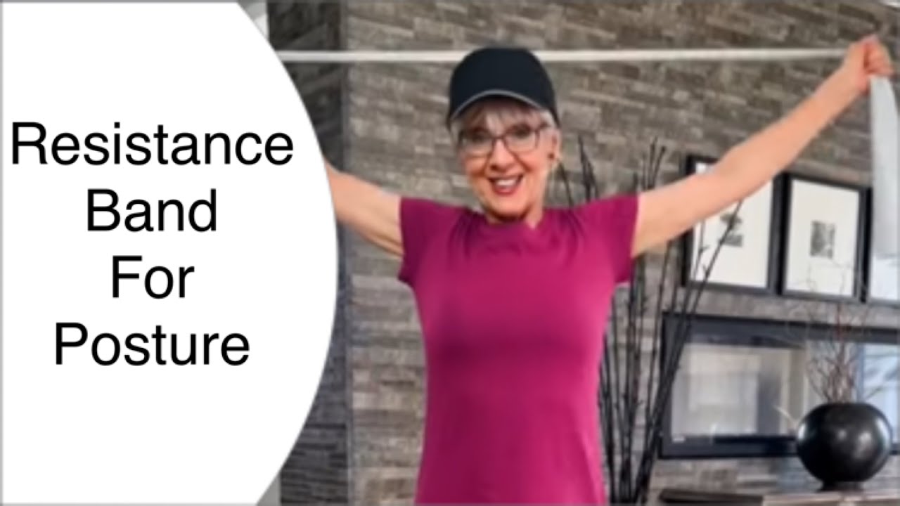 Using resistance bands for posture - YouTube