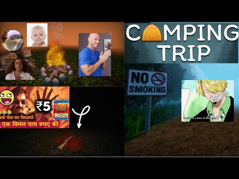 I went to a camping trip!!!!!!!! with johni baba(horror game!! a ...