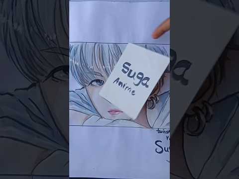 Suga BTS ANIME ♡ Like ლ Comment 个 Share and Subscribe ➜ twins Art Empire V&B 🖤💜🖤 #shortfeed #shorts