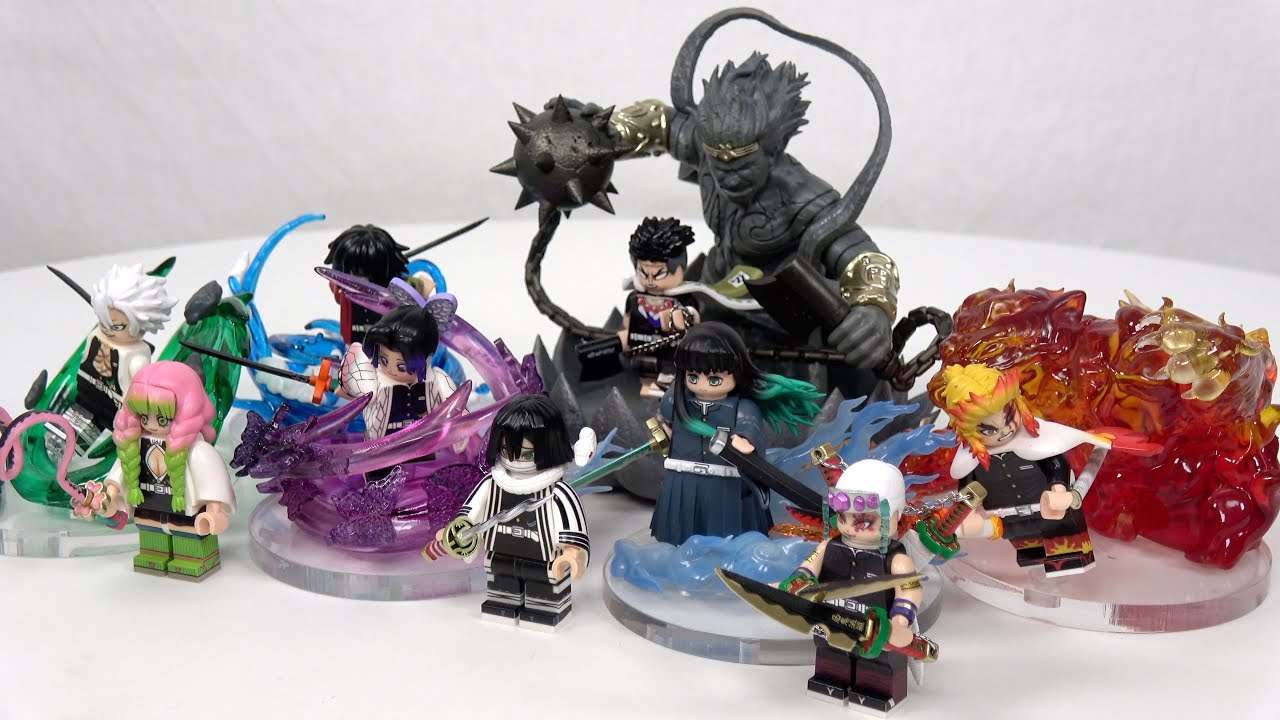 레고 귀멸의 칼날 기둥 전종 커스텀 피규어 (Lego demon slayer stop motion) - YouTube
