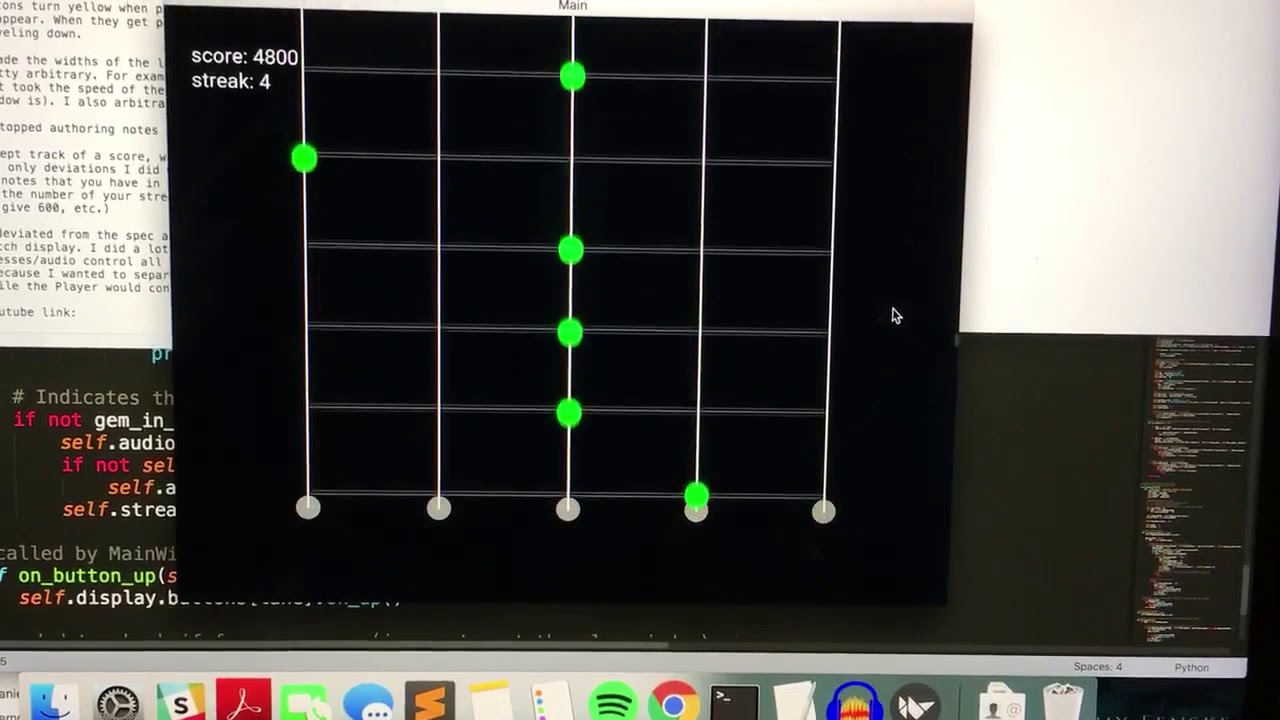 guitar hero on python - YouTube