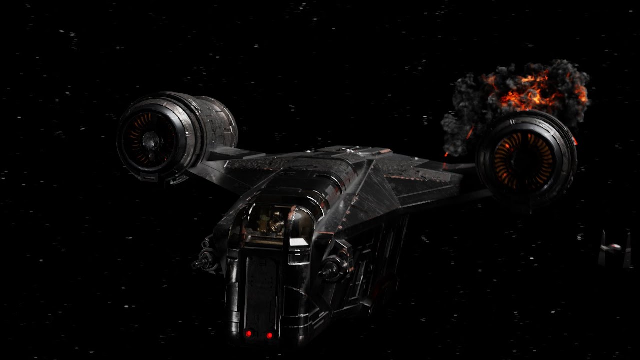 Razor Crest vs. TIE Fighter - YouTube