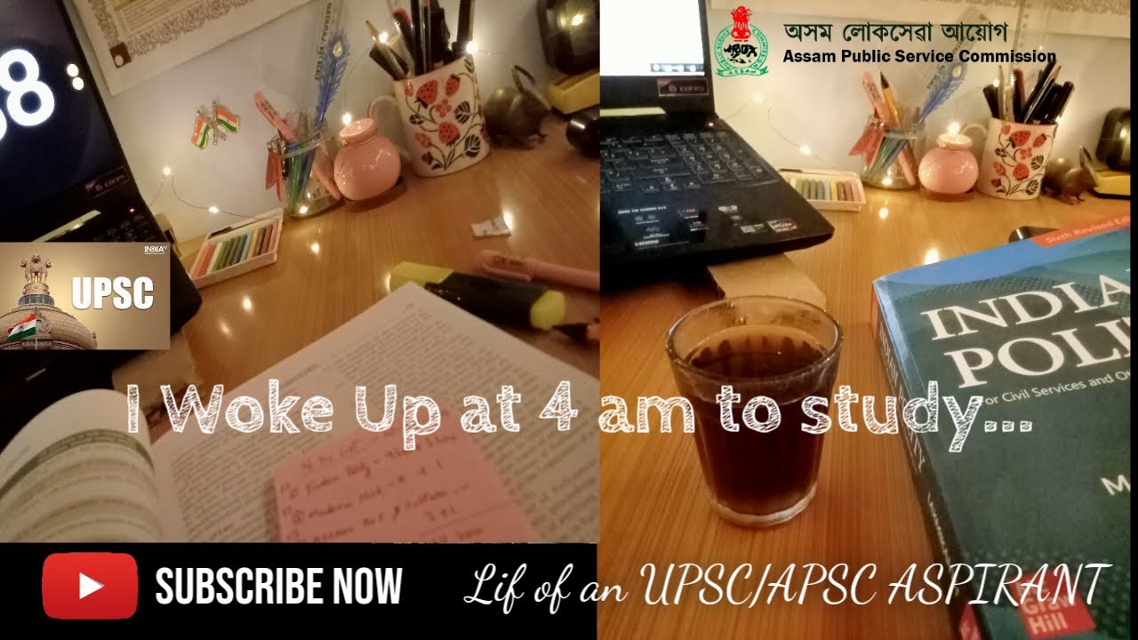 I Woke Up at 4 am to Study for APSC/UPSC🧿📚| My Daily Routine as an Aspirant | Target UPSC/APSC ...
