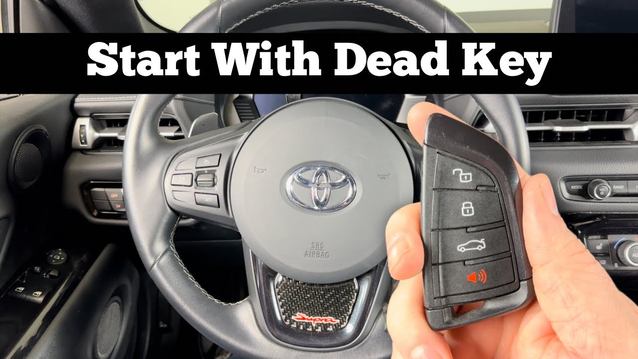 How To Start A 2020 - 2023 Toyota Supra With Dead Remote Key Fob ...