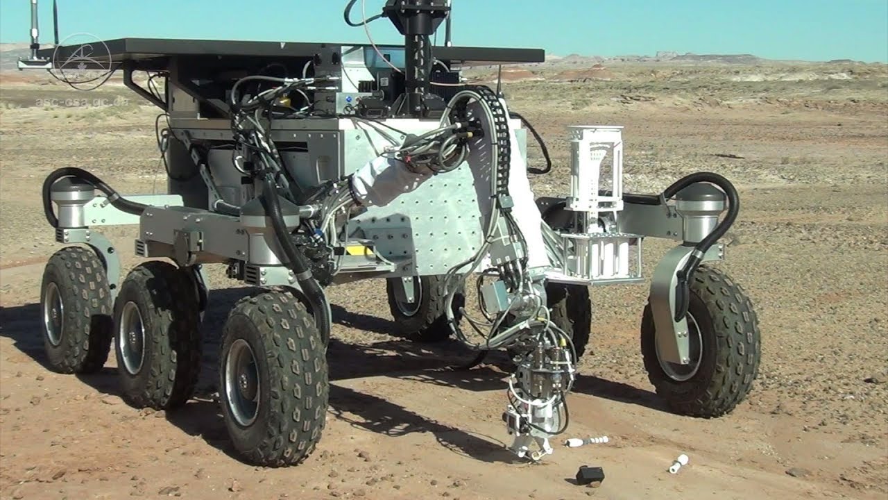 Mars Sample Return Simulation : sample retrieval and transfer - YouTube