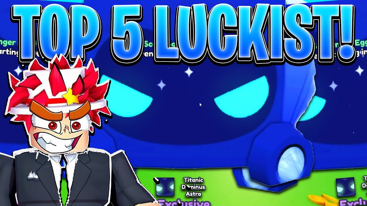 😱 5 LUCKIEST YOUTUBERS WHO HATCHED TITANIC ASTRA IN IN Pet Simulator X ...