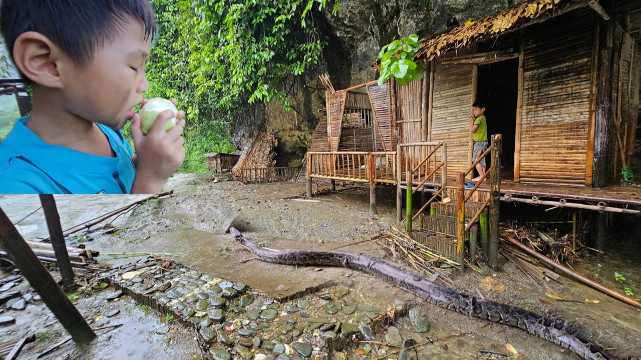 Flood swept away orphan boy's house - YouTube