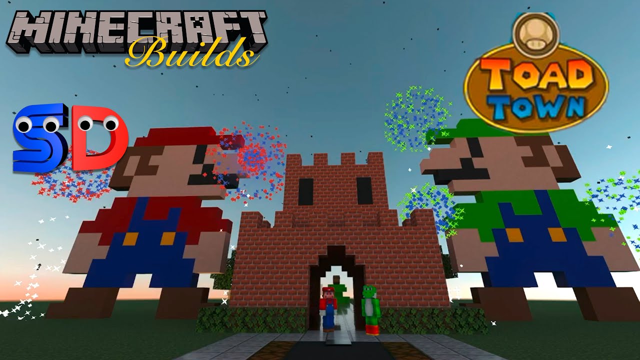 Mario Land Toad Town Tour in MINECRAFT Raytraced! I Minecraft builds ...