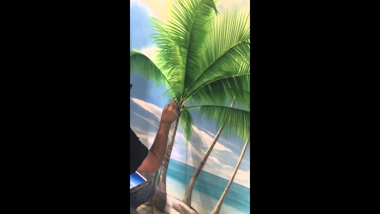 Airbrush Beach scene - YouTube