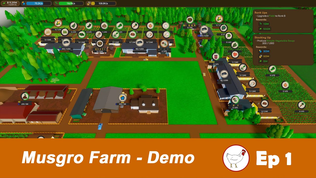 Musgro Farm - Incremental Farm Game Demo - EP 1 - YouTube