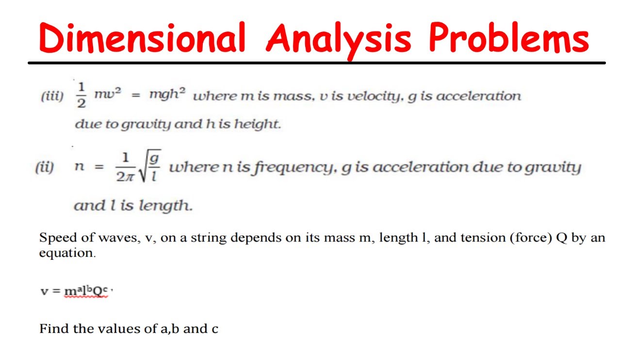 Dimensional Analysis More Questions Physics YouTube dimensional-analysis-more-questions-physics-youtube
