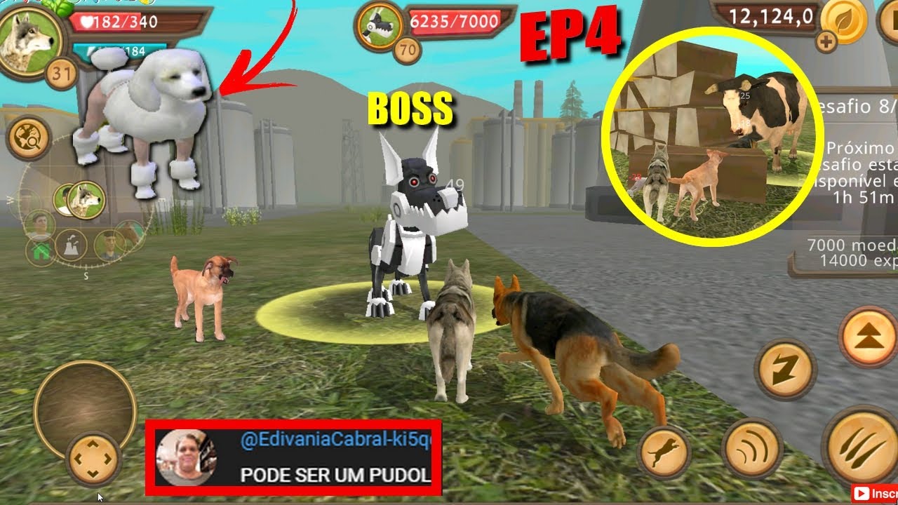 DERROTAMOS OS BOSSES 🐕EP4🔴SIMULADOR DE CACHORRO🐶dog simulator, joguinho do cachorro maluco, DOG ...