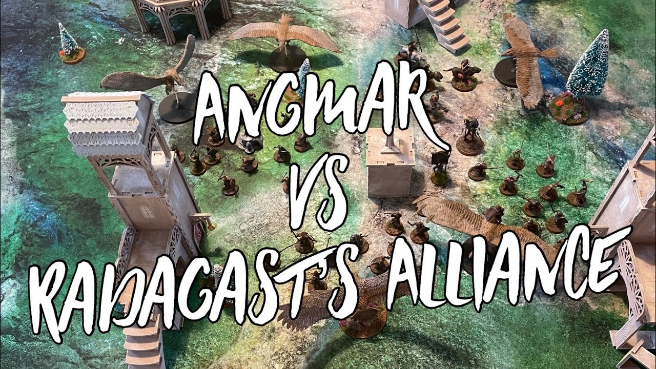 MESBG Battle Report 650 Points Angmar vs Radagasts Alliance - YouTube