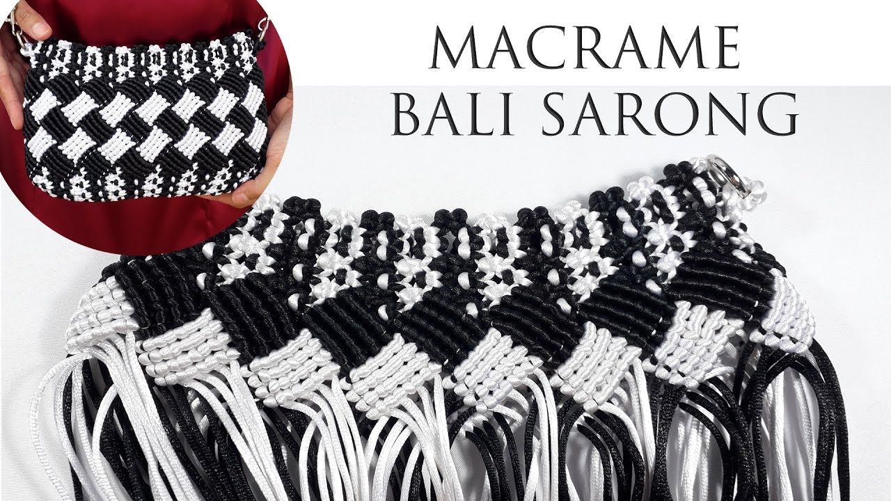Macrame Tutorial : Bali Sarong Pattern | Tutorial Tas Tali Makrame ...