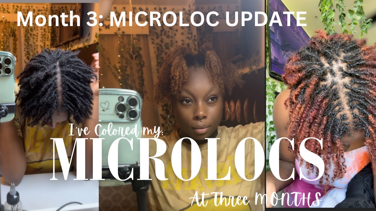 MONTH 3 MICROLOC UPDATE: IVE COLORED MY LOCS 😱🙈🤯 PUSH PLAY - YouTube