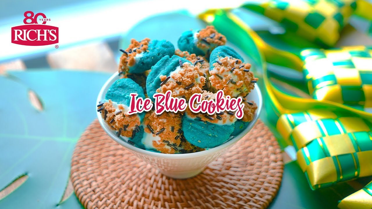 Blue Ice Cookies RICHS Full Recipe Cik Dayang - YouTube