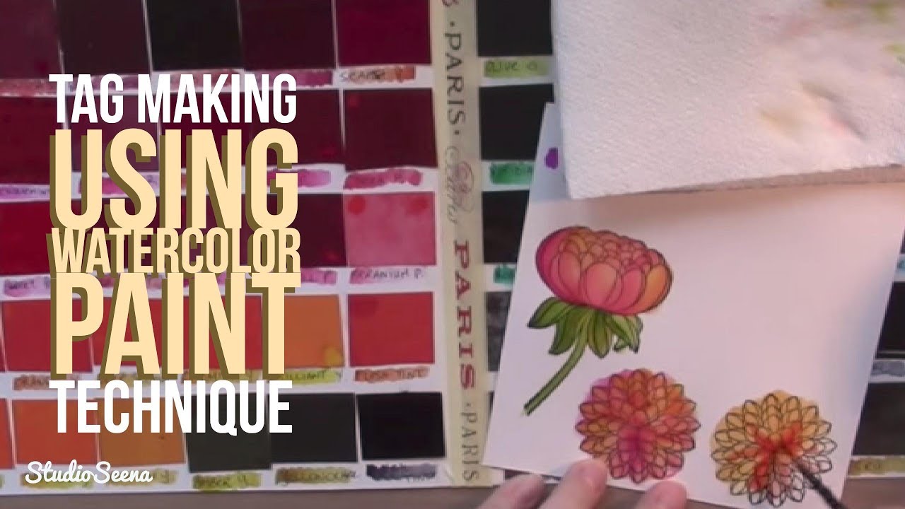 Tag Making: Using Watercolor Paint - YouTube
