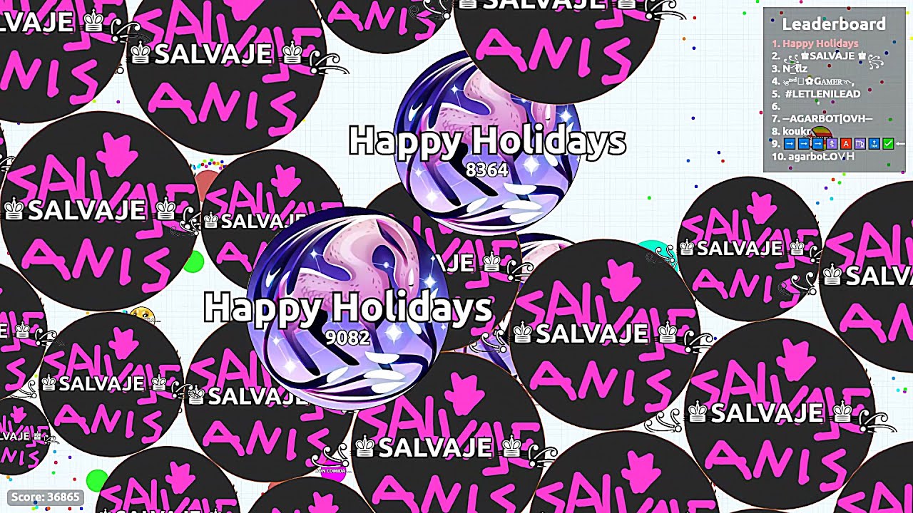 Happy Holidays in Agar.io - EPIC SOLO AGARIO GAMEPLAY - YouTube