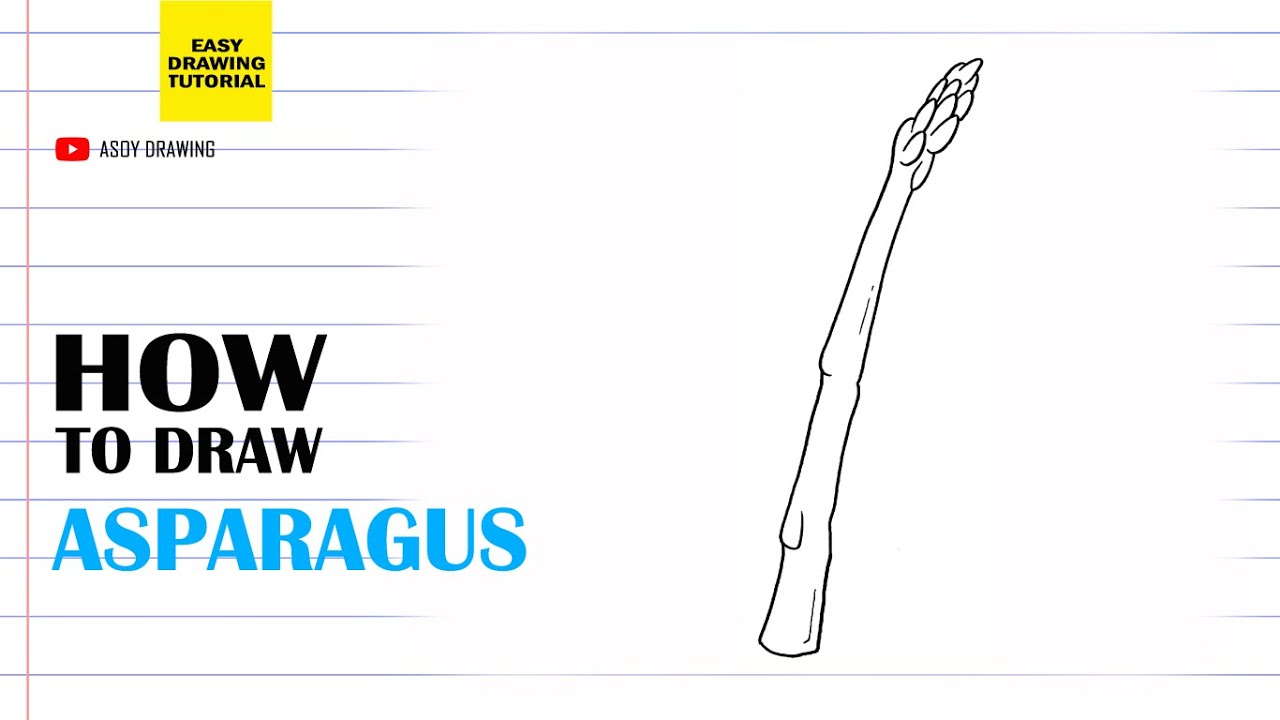How to draw Asparagus Easy - YouTube
